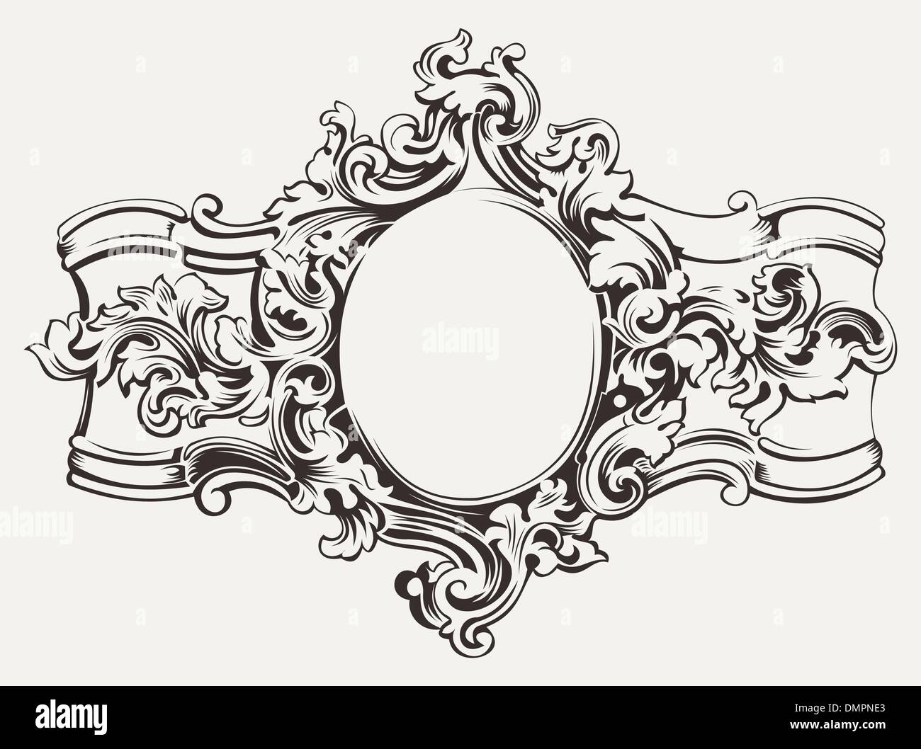 Cornice barocca disegno Immagini Vettoriali Stock - Alamy