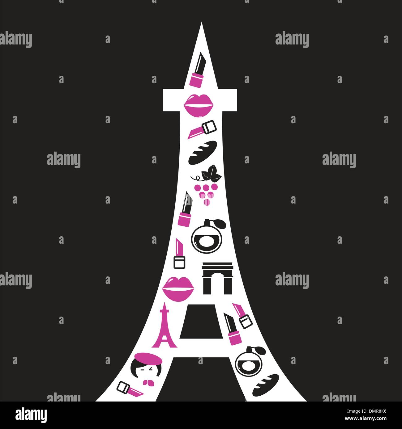 Torre eiffel stilizzata Immagini Vettoriali Stock - Alamy