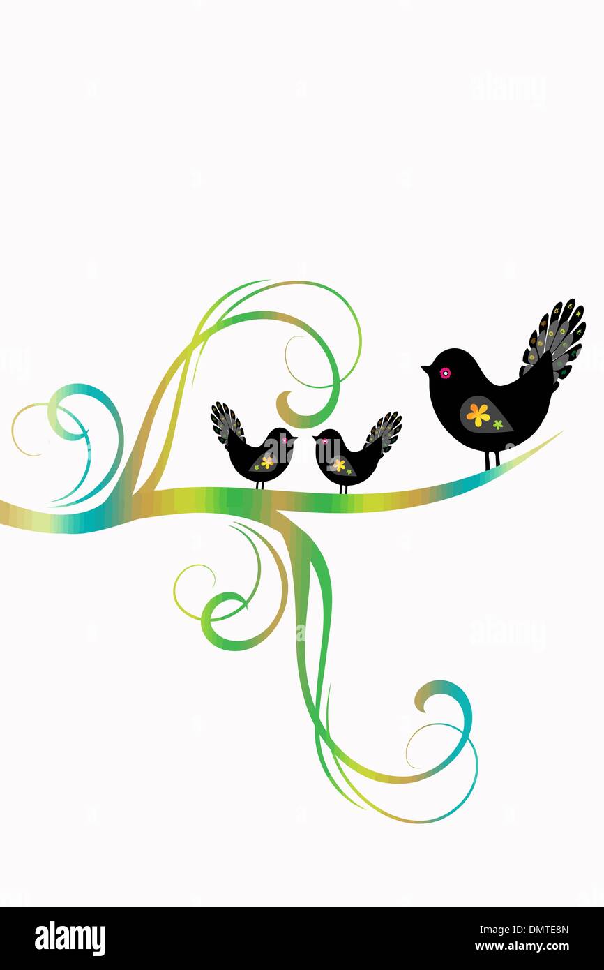 Rami silhouette Immagini Vettoriali Stock - Alamy