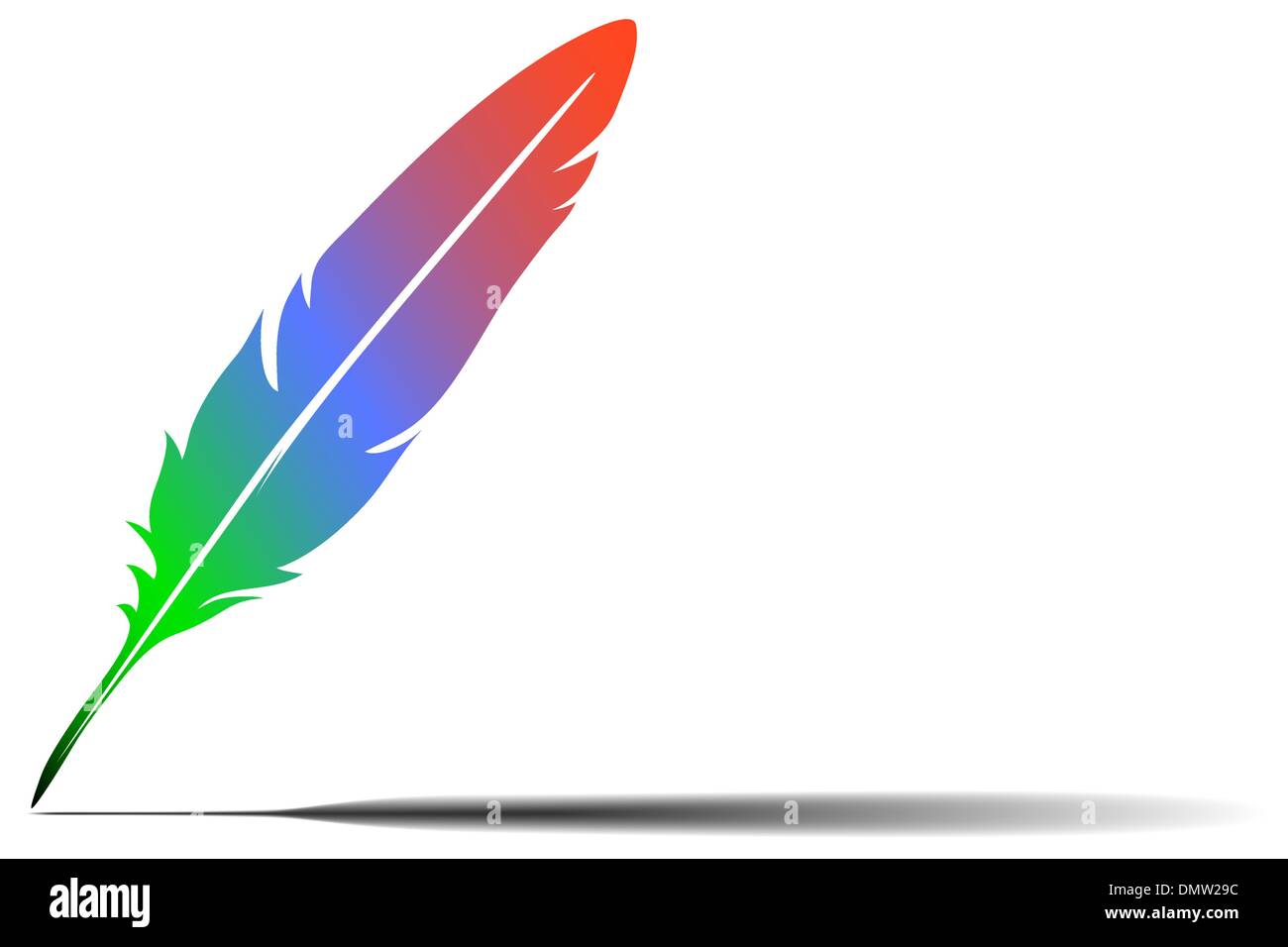 Piuma colorata Immagini Vettoriali Stock - Alamy