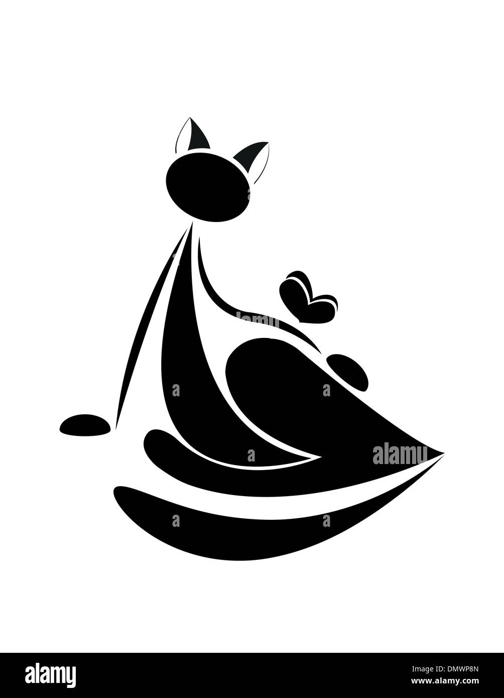 Sagoma di gatto nero Immagini Vettoriali Stock - Pagina 2 - Alamy