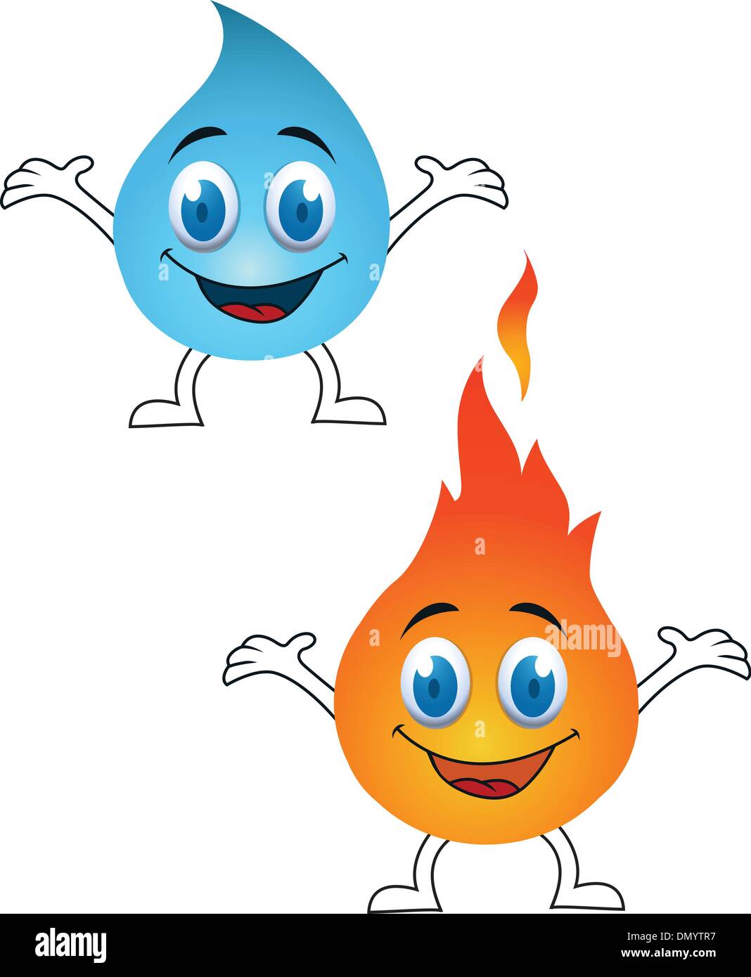 Cartoon funny water drop character Immagini Vettoriali Stock - Alamy