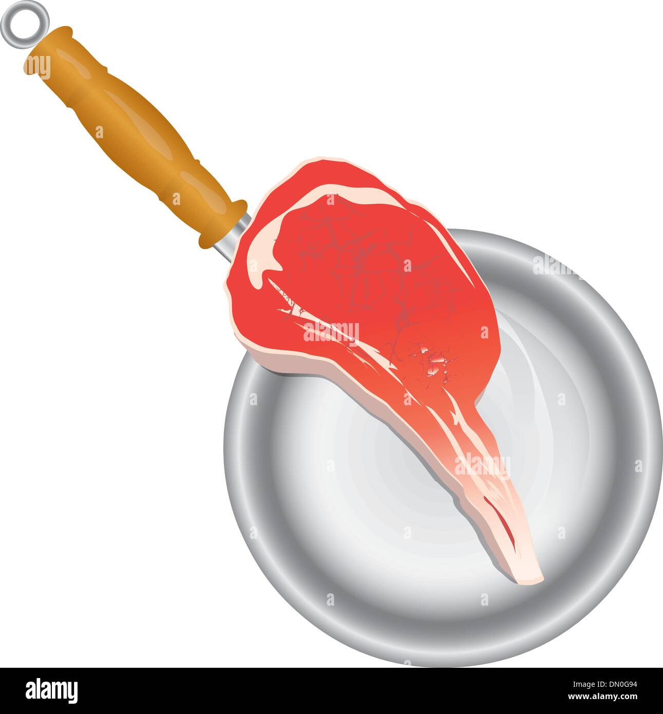 Carne padella Immagini Vettoriali Stock - Alamy