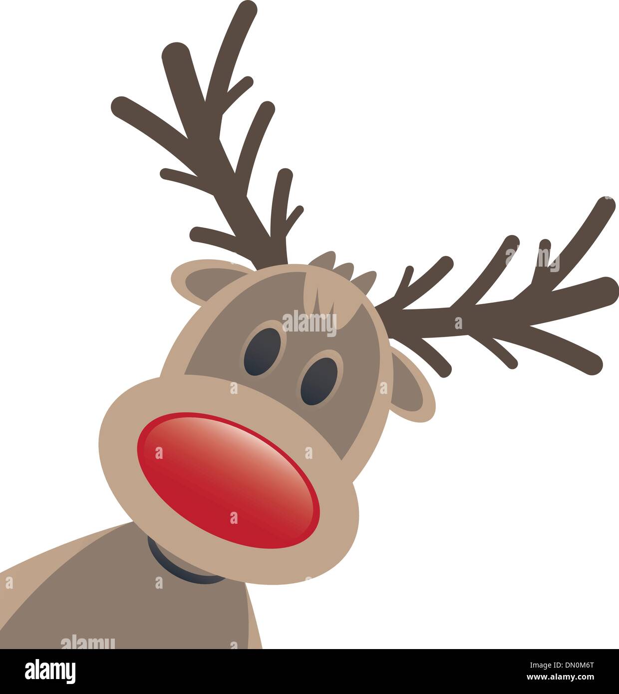 Rudolph red nosed reindeer illustration immagini e fotografie stock ad ...