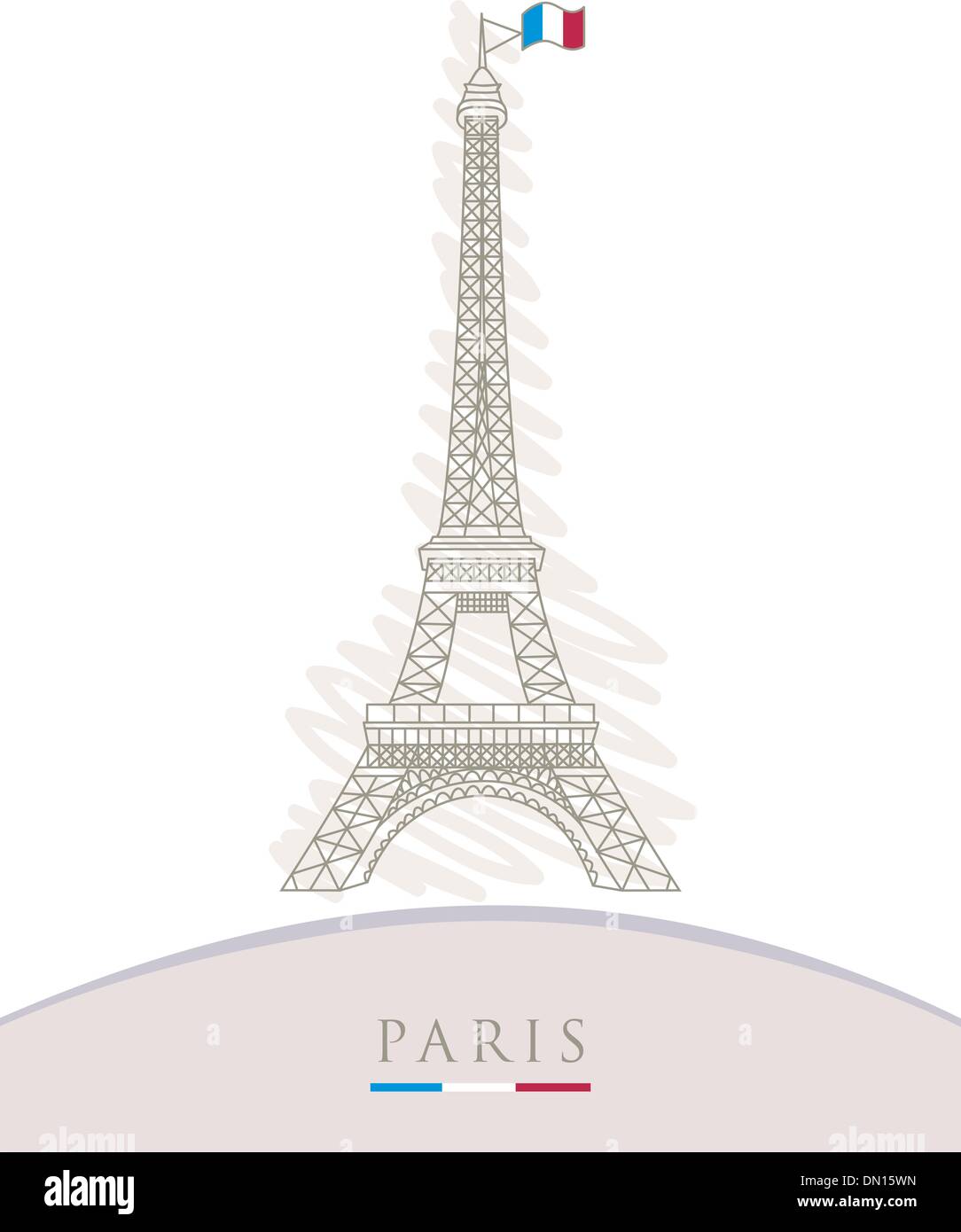 Torre eiffel stilizzata Immagini Vettoriali Stock - Alamy