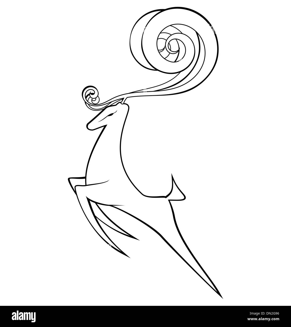 Cervo nero Immagini Vettoriali Stock - Alamy