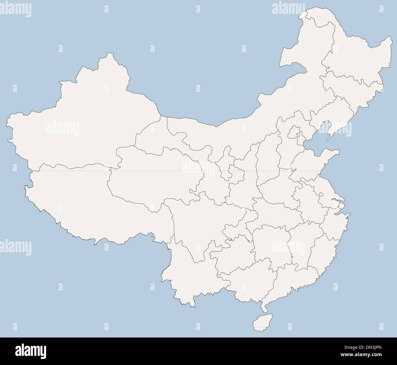 Regioni mappa della cina Immagini Vettoriali Stock - Alamy