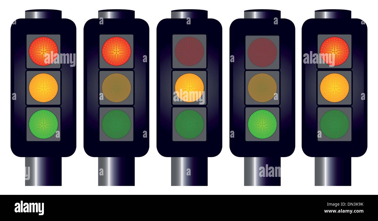Segnali del semaforo Immagini Vettoriali Stock - Alamy