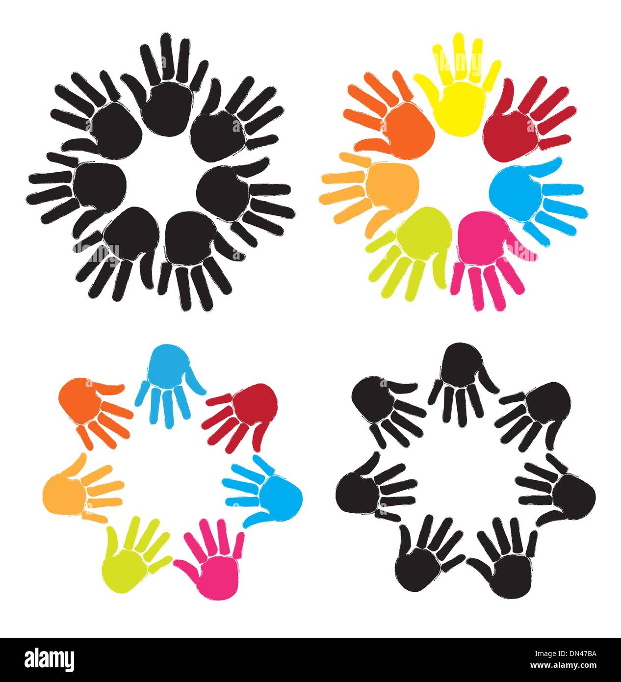 Mani colorate Immagini senza sfondo e Foto Stock ritagliate - Alamy