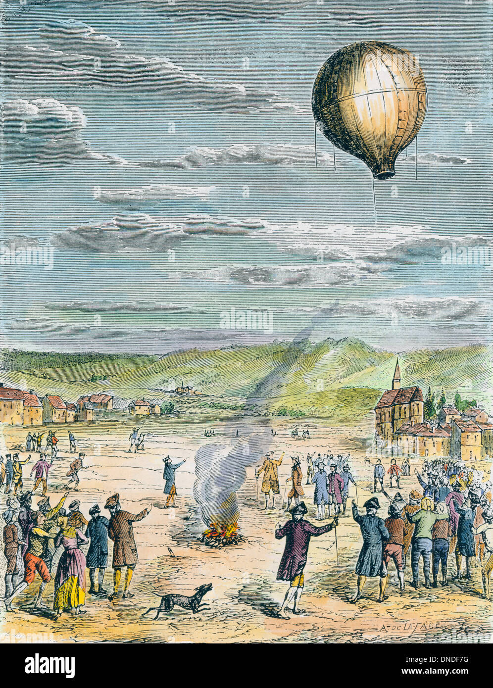 Mongolfiera fratelli montgolfier 1783 immagini e fotografie stock ad ...