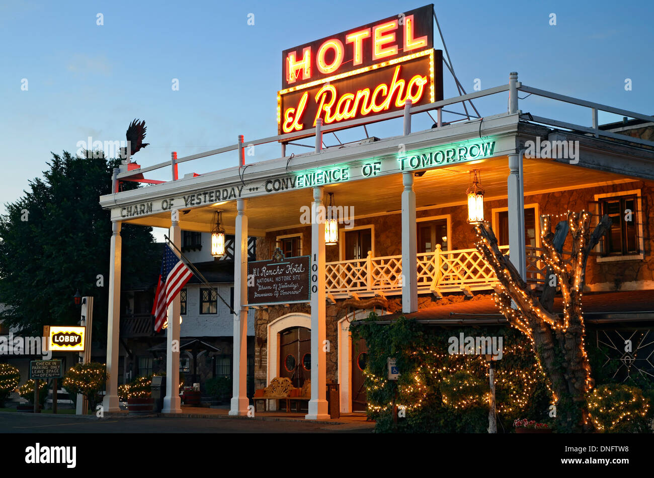 Hotel storico 66 el rancho immagini e fotografie stock ad alta ...