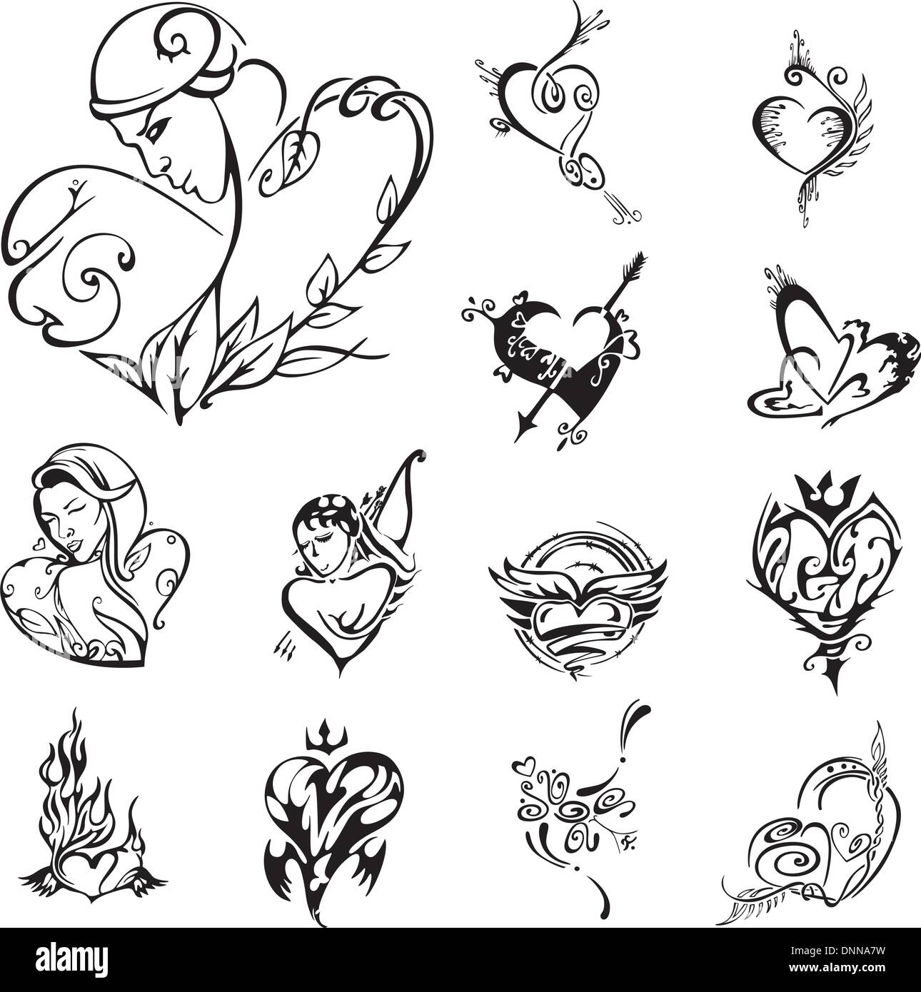 Cuore stilizzato Immagini senza sfondo e Foto Stock ritagliate - Alamy