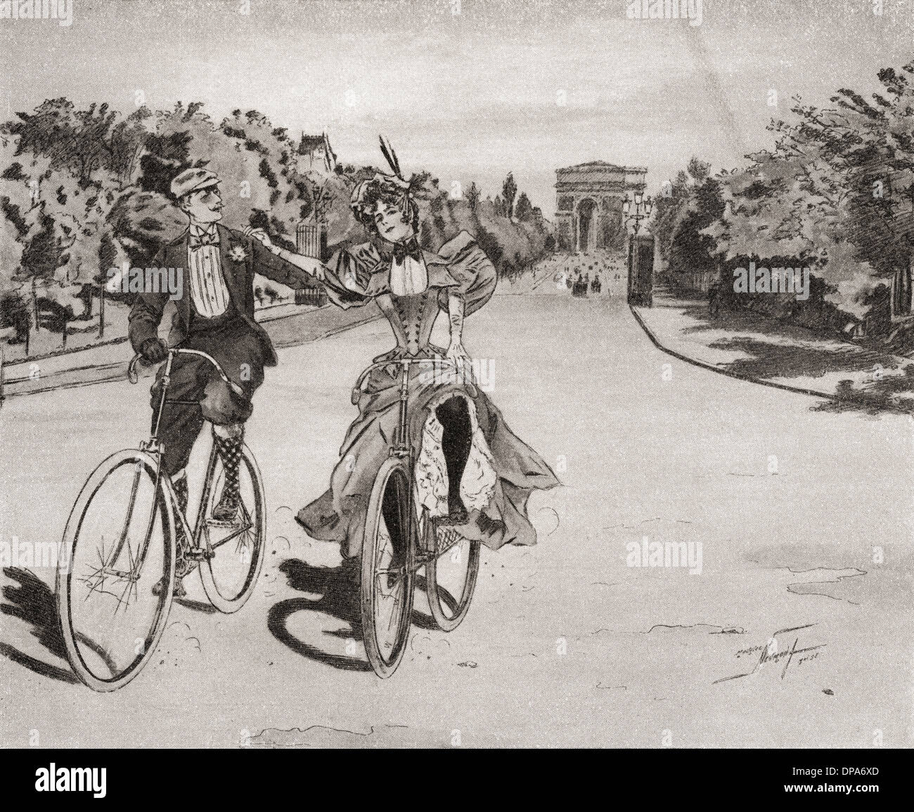 Ciclista del xix secolo con bicicletta immagini e fotografie stock ad ...