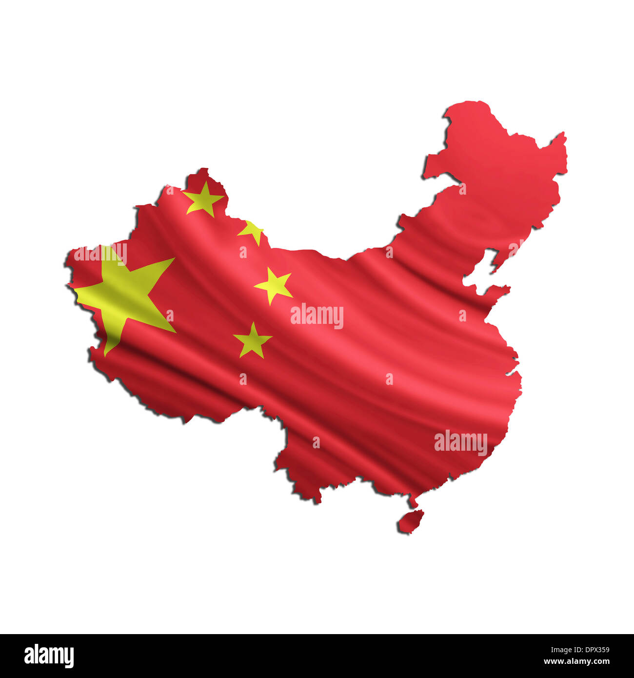 Mappa di Cina e bandiera cinese Foto stock - Alamy
