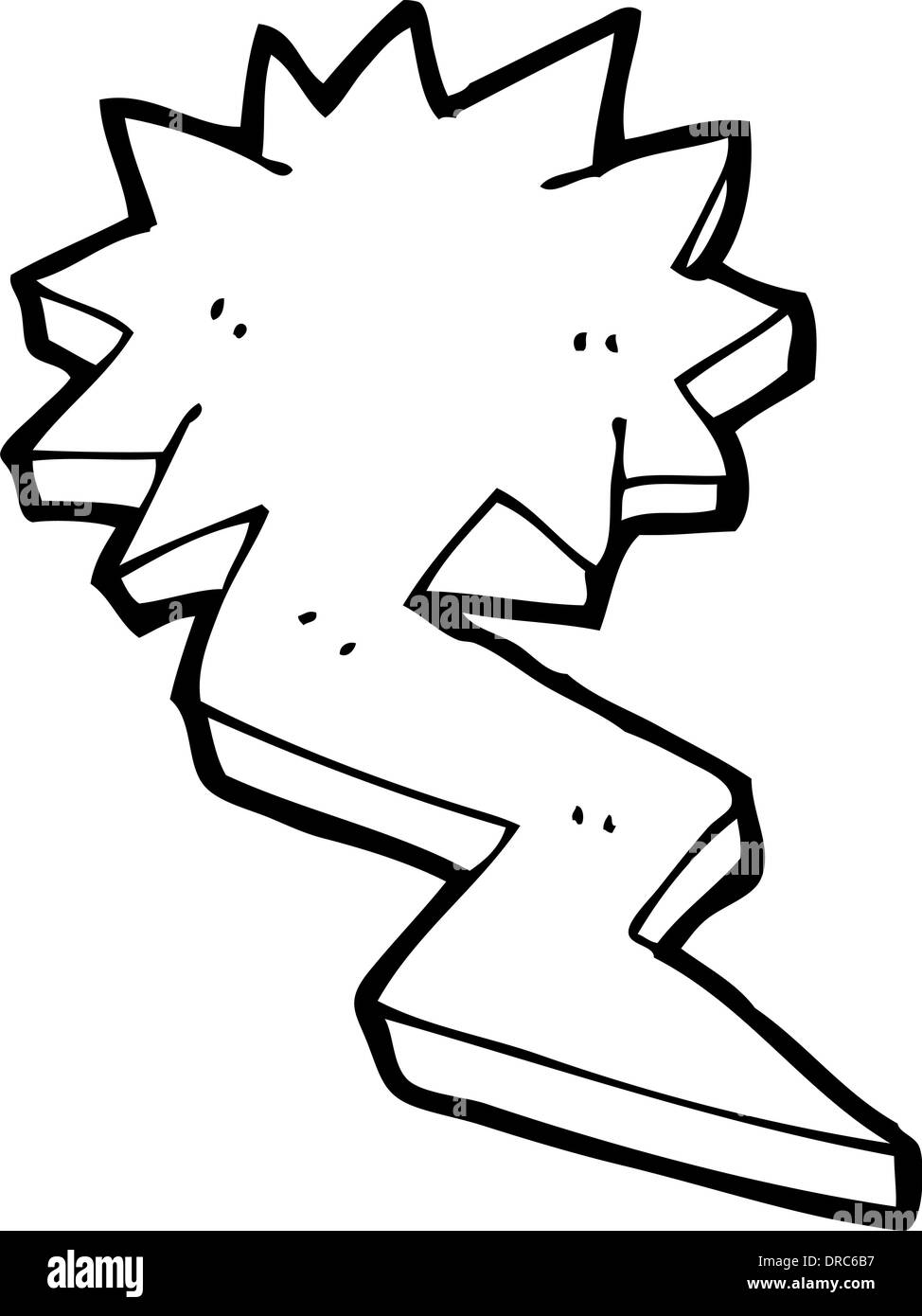 Cartoon lightning bolt Foto e Immagini Stock in Bianco e Nero - Alamy