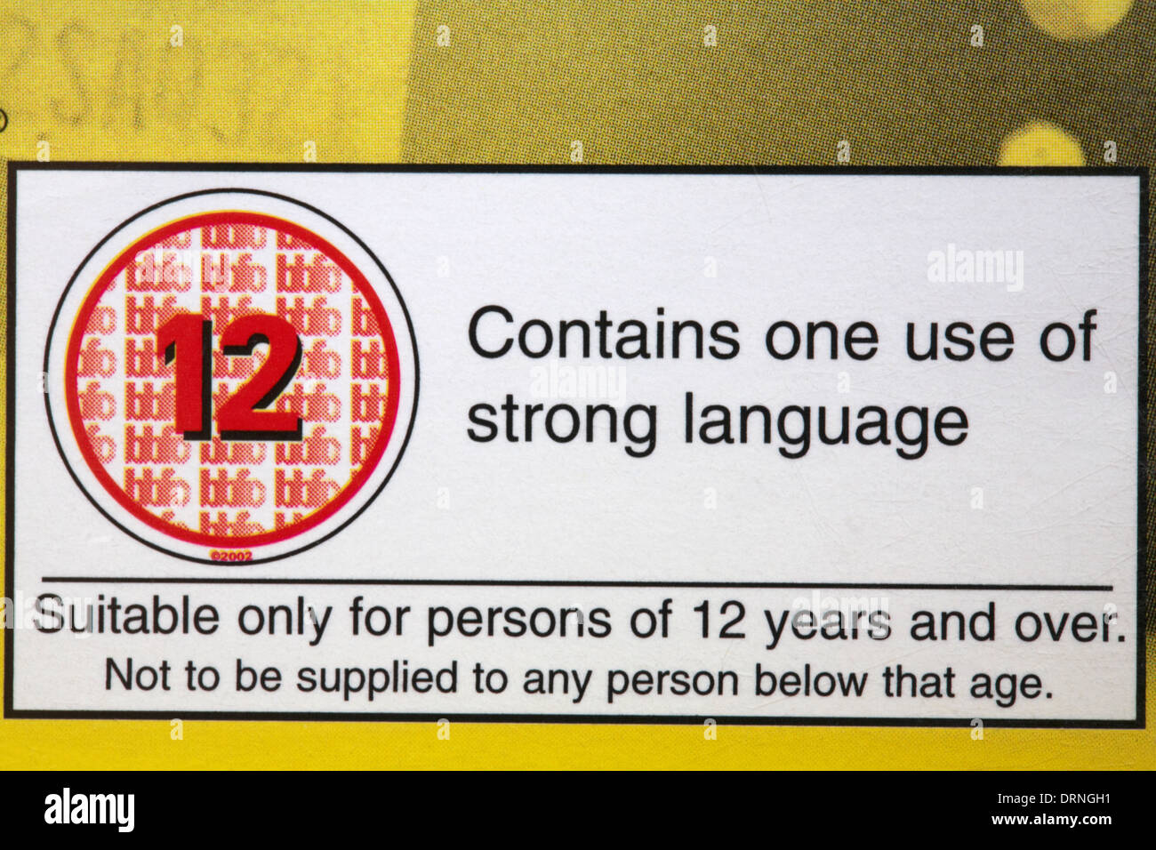 Film age rating immagini e fotografie stock ad alta risoluzione - Alamy