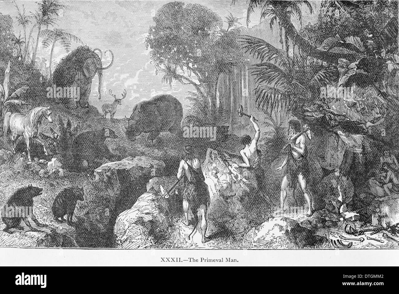 Uomo preistorico Foto e Immagini Stock in Bianco e Nero - Alamy