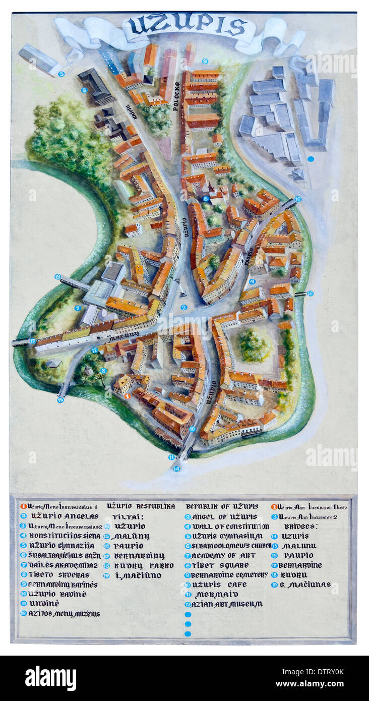 Mappa della città di vilnius immagini e fotografie stock ad alta ...