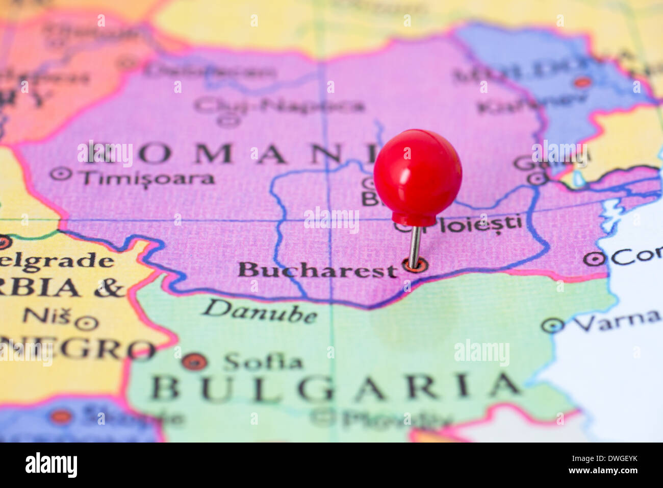 Mappa della romania bucarest immagini e fotografie stock ad alta ...