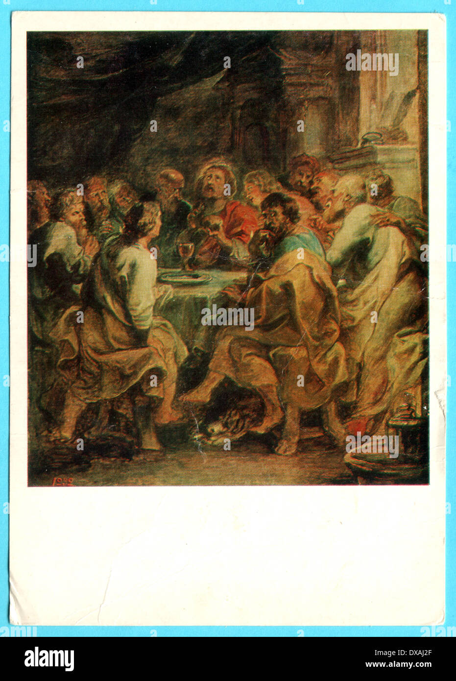 Unione Sovietica - circa 1983: cartolina sovietica Show picture 'L ...