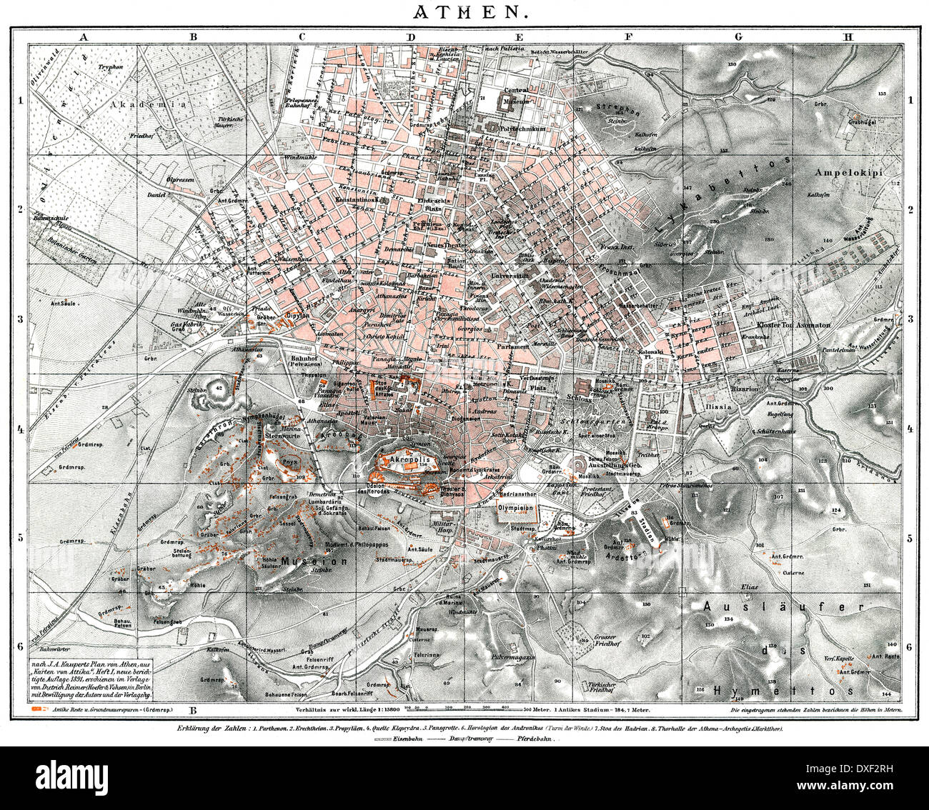 Acropoli di atene mappa immagini e fotografie stock ad alta risoluzione ...