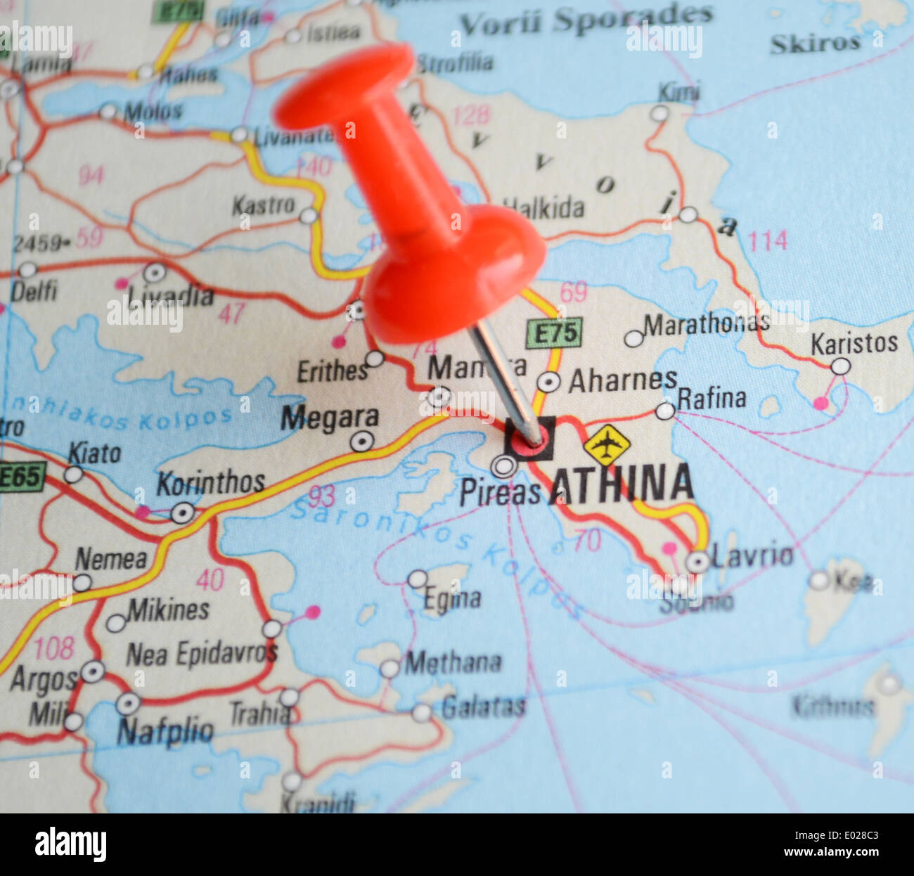 Mappa della città di atene immagini e fotografie stock ad alta ...