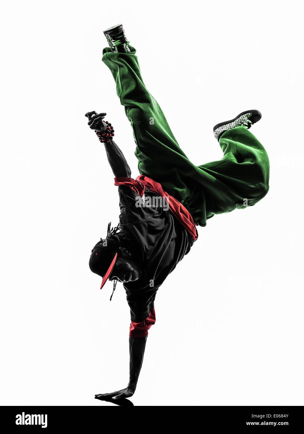 Un hip hop acrobatico ballerino break breakdance giovane handstand ...