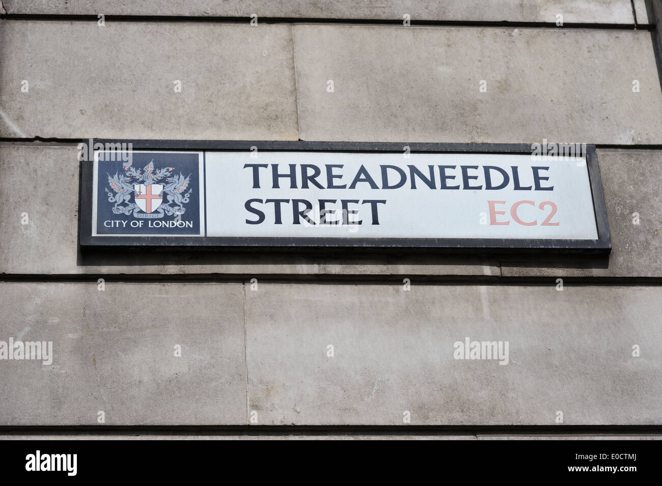 Cartello stradale threadneedle immagini e fotografie stock ad alta ...