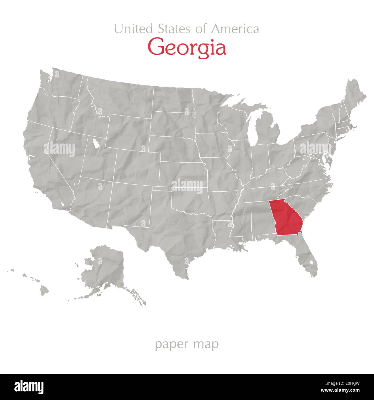 Mappa dello stato della georgia immagini e fotografie stock ad alta ...