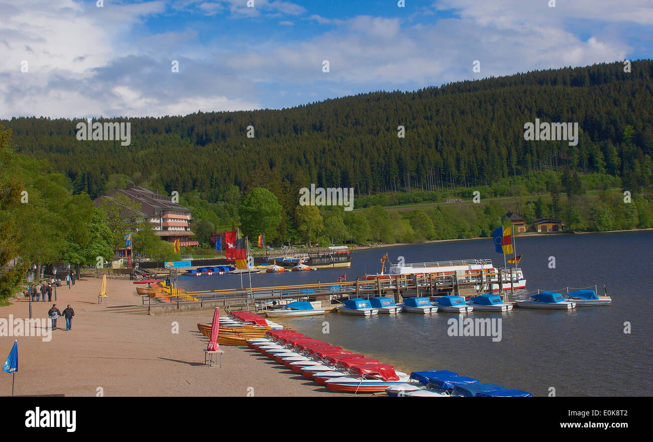 Lago Titisee, Foresta Nera, Schwarzwald, Baden Wurttemberg, Germania ...