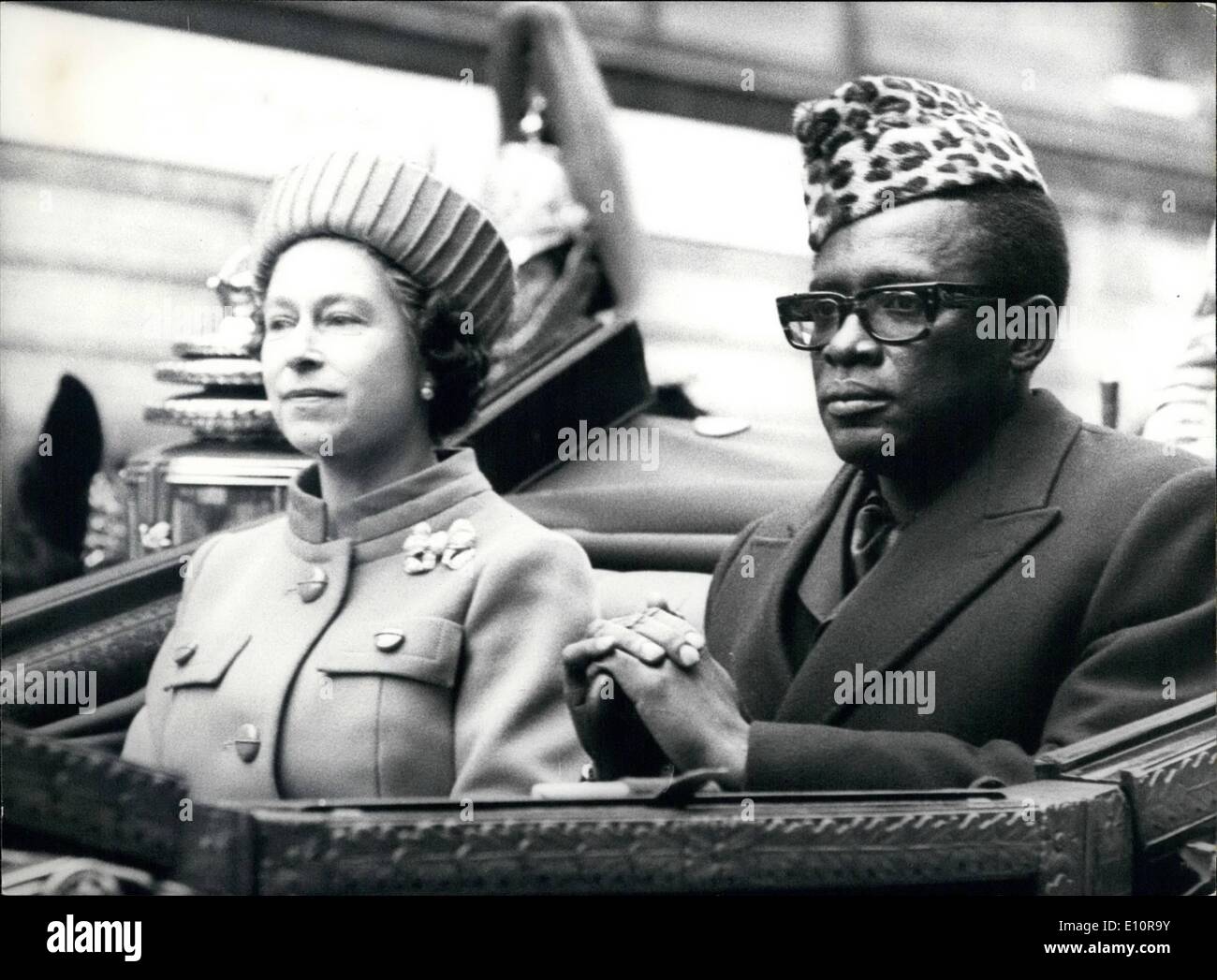 Il 12 Dic. 1973 - Presidente Mobutu arriva sulla visita di Stato ...