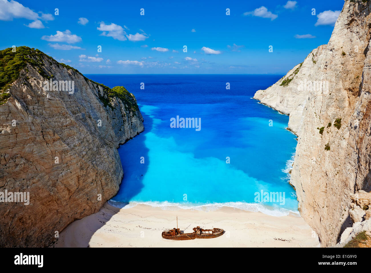 La Grecia, isola del Mar Ionio, isola di Zante, Shipwreck Foto stock ...