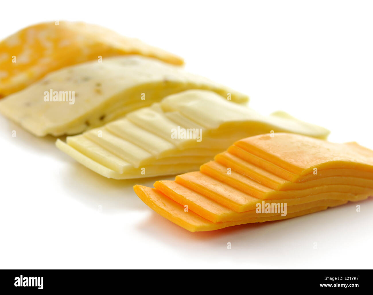Pila di fette di formaggio immagini e fotografie stock ad alta ...