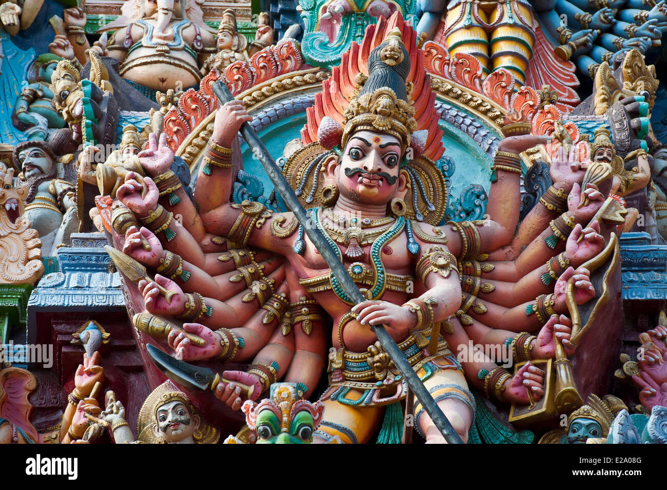 India, Tamil Nadu, Madurai, Sri Meenakshi temple è un capolavoro di ...