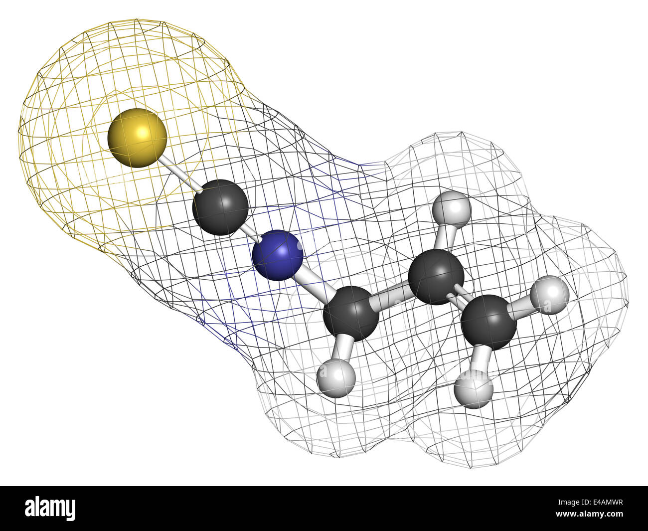 Isotiocianato di allile senape piccante molecola. Responsabile per il ...