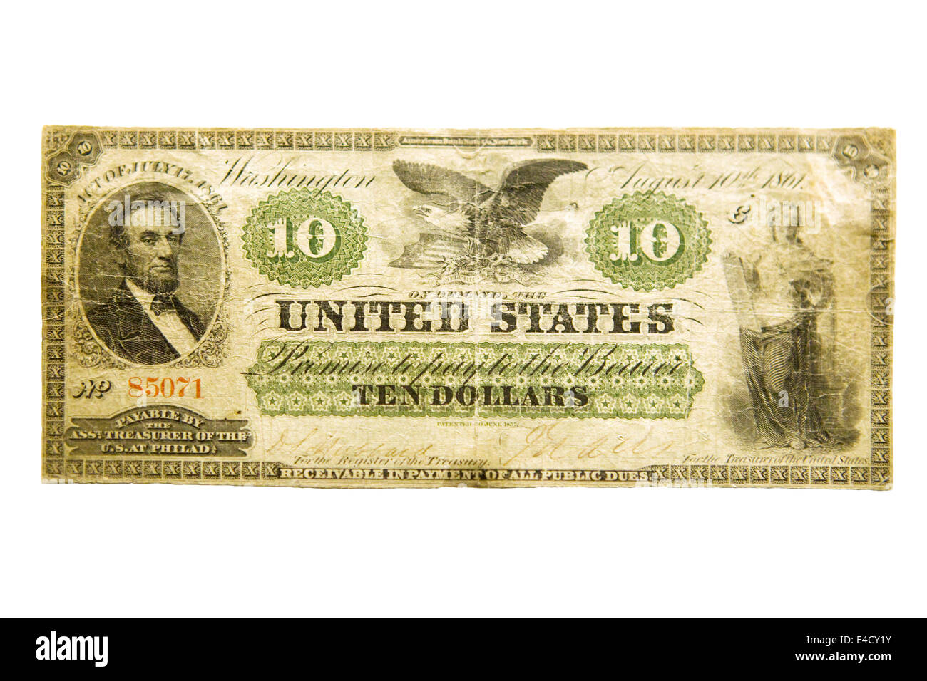Ten dollar bill back front immagini e fotografie stock ad alta ...