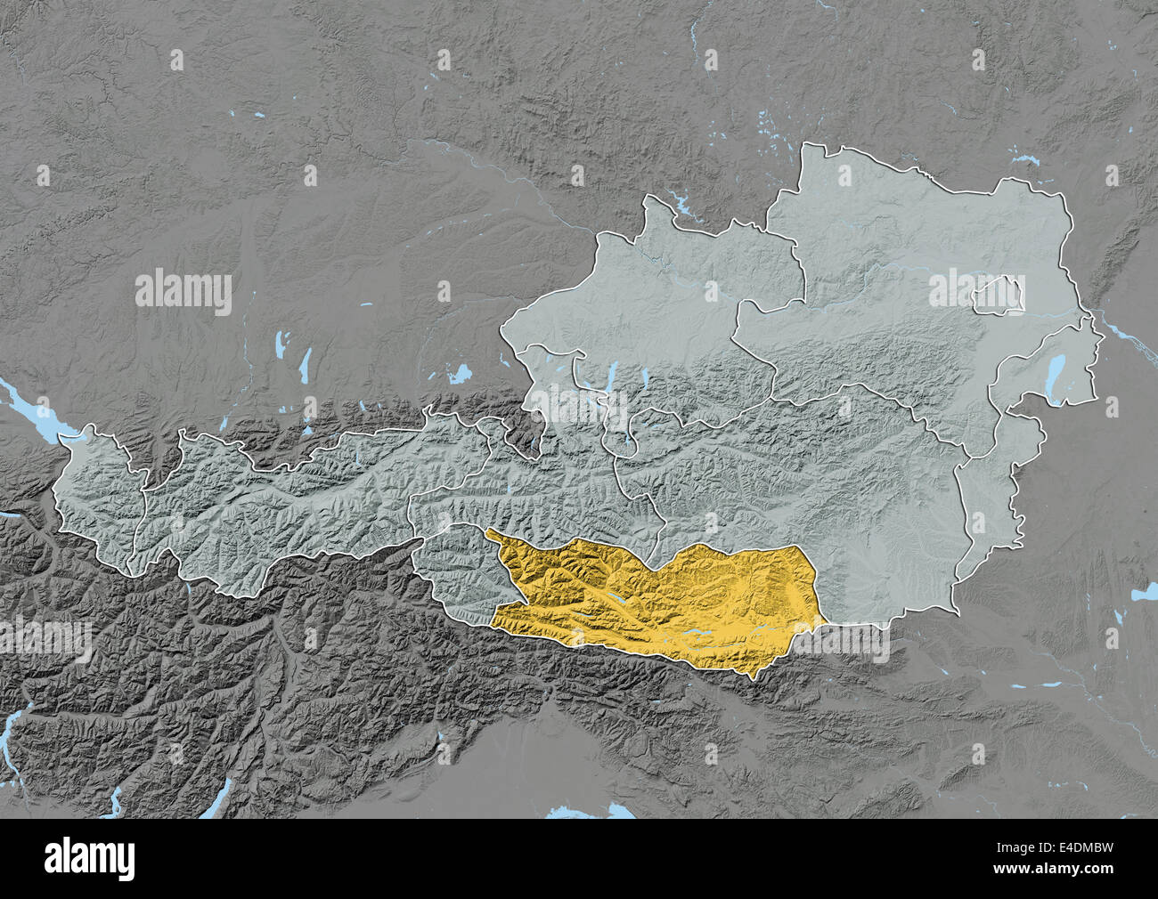 Mappa dello stato della carinzia immagini e fotografie stock ad alta ...