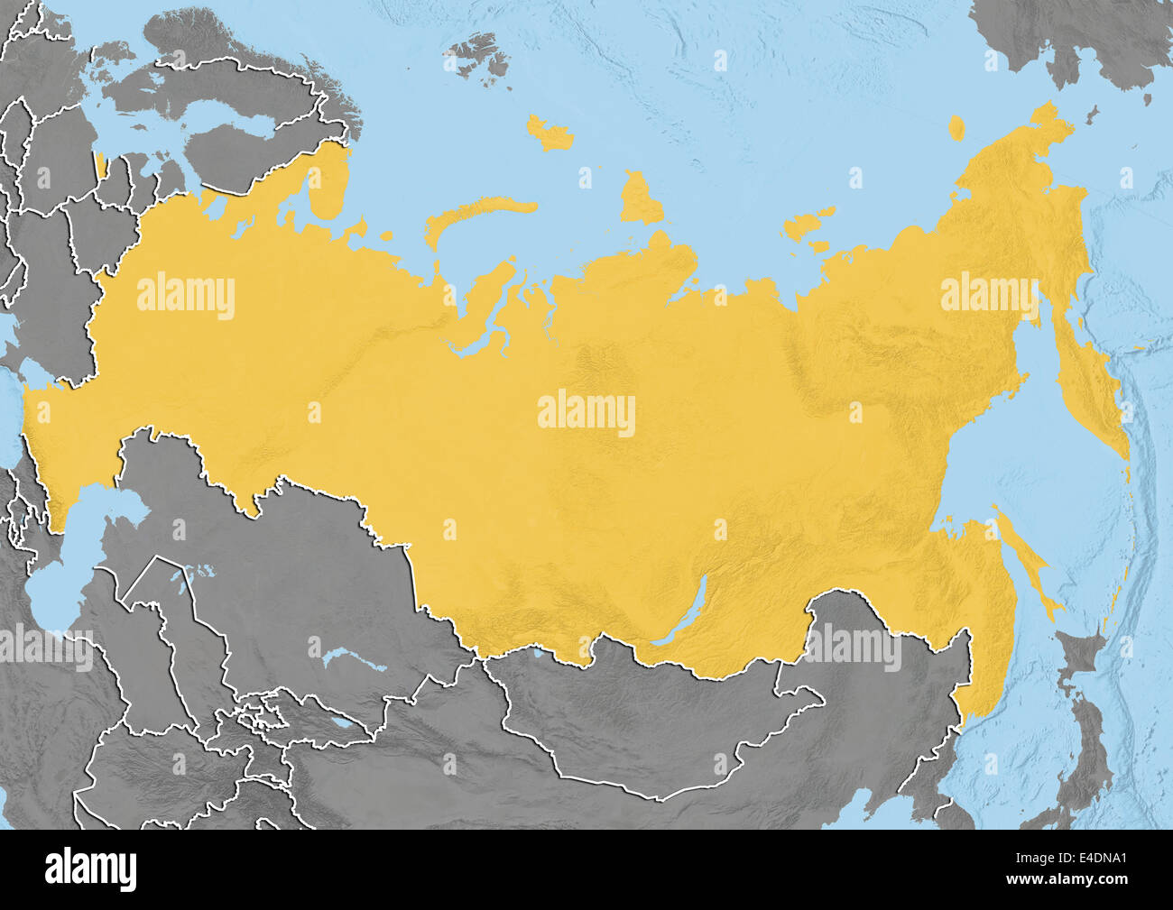Mappa Russia Fisica Immagini e Fotos Stock - Alamy