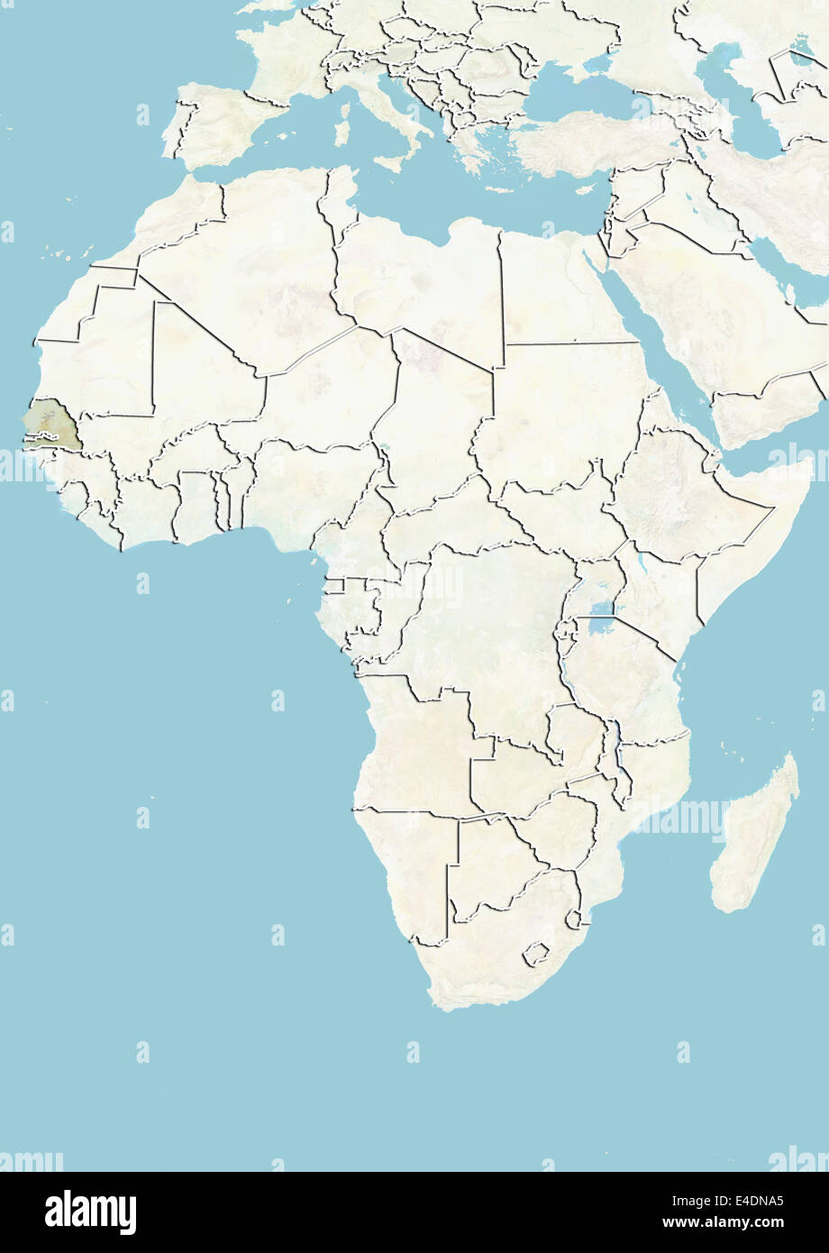 Senegal cartina fisica immagini e fotografie stock ad alta risoluzione ...