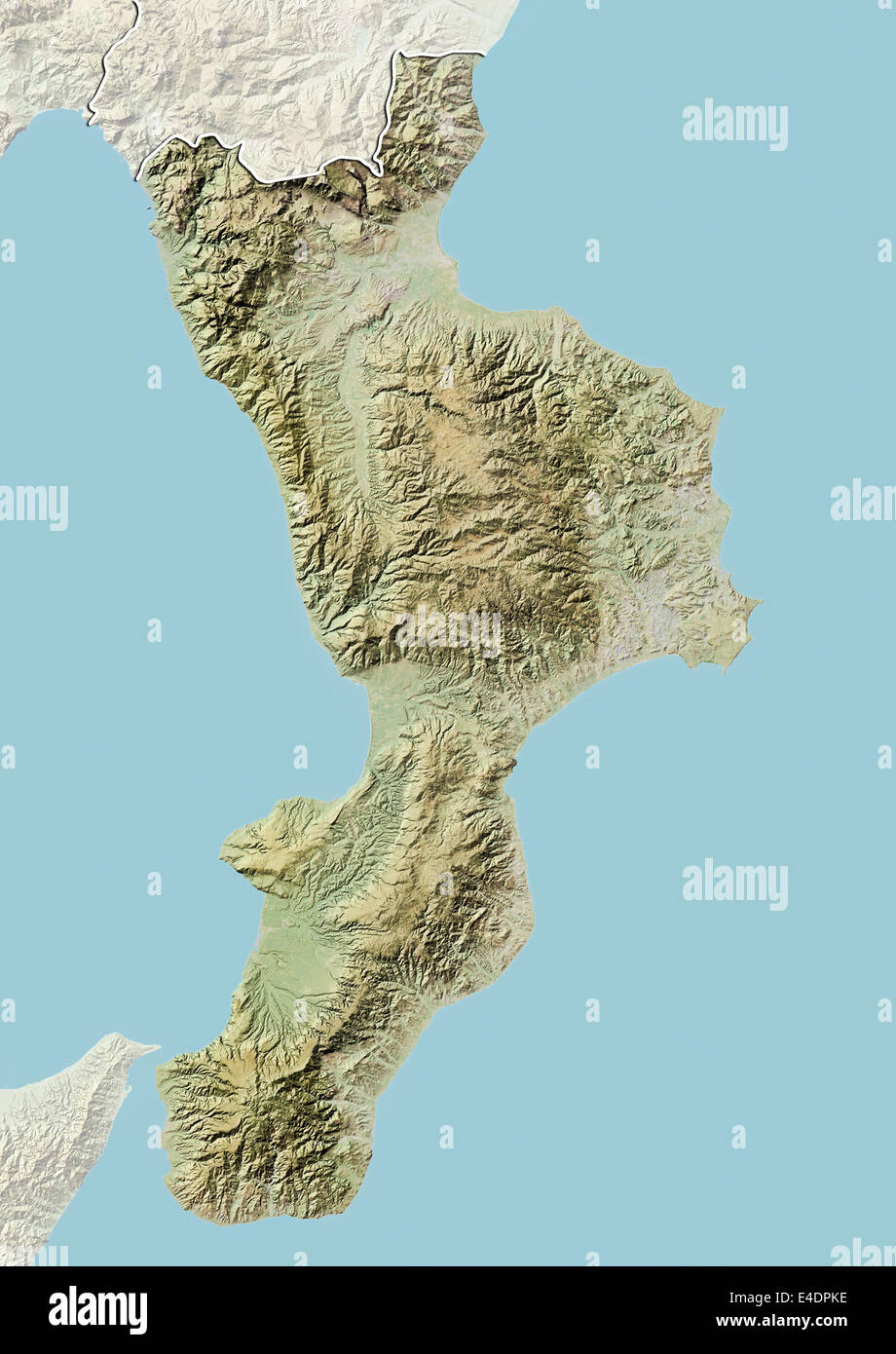 Calabria region map immagini e fotografie stock ad alta risoluzione - Alamy