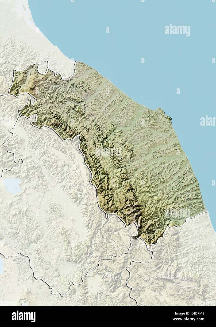 Mappa della regione marche immagini e fotografie stock ad alta ...