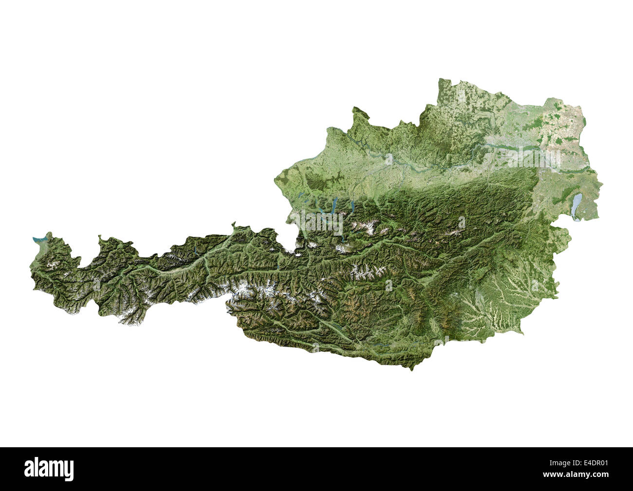 Austria relief map Immagini senza sfondo e Foto Stock ritagliate - Alamy
