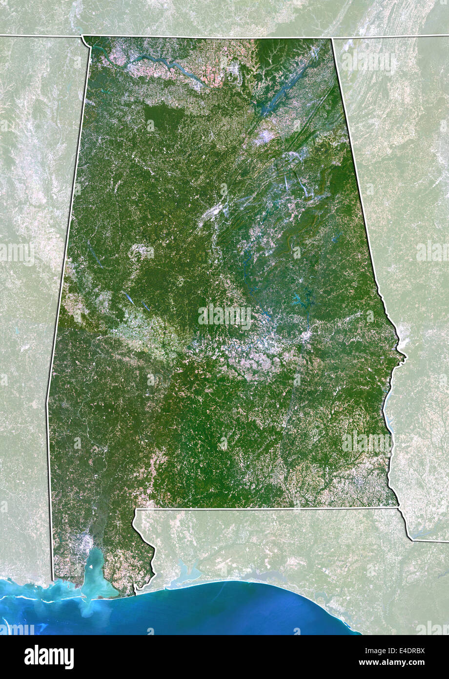 Physical map of alabama immagini e fotografie stock ad alta risoluzione ...