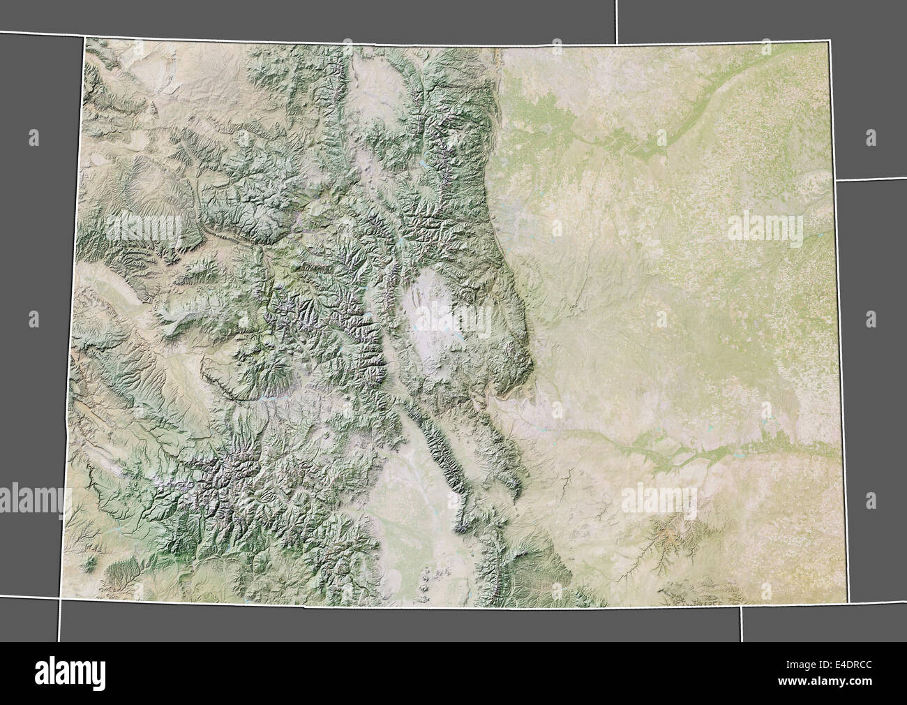 Mappa fisica di colorado immagini e fotografie stock ad alta ...