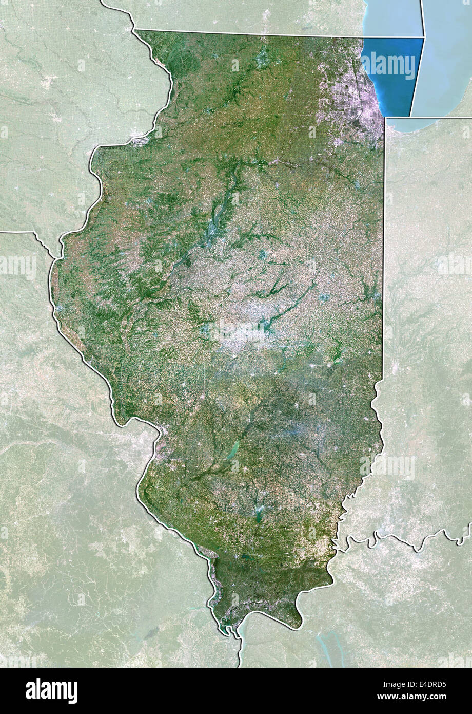 Mappa fisica dell'illinois immagini e fotografie stock ad alta ...