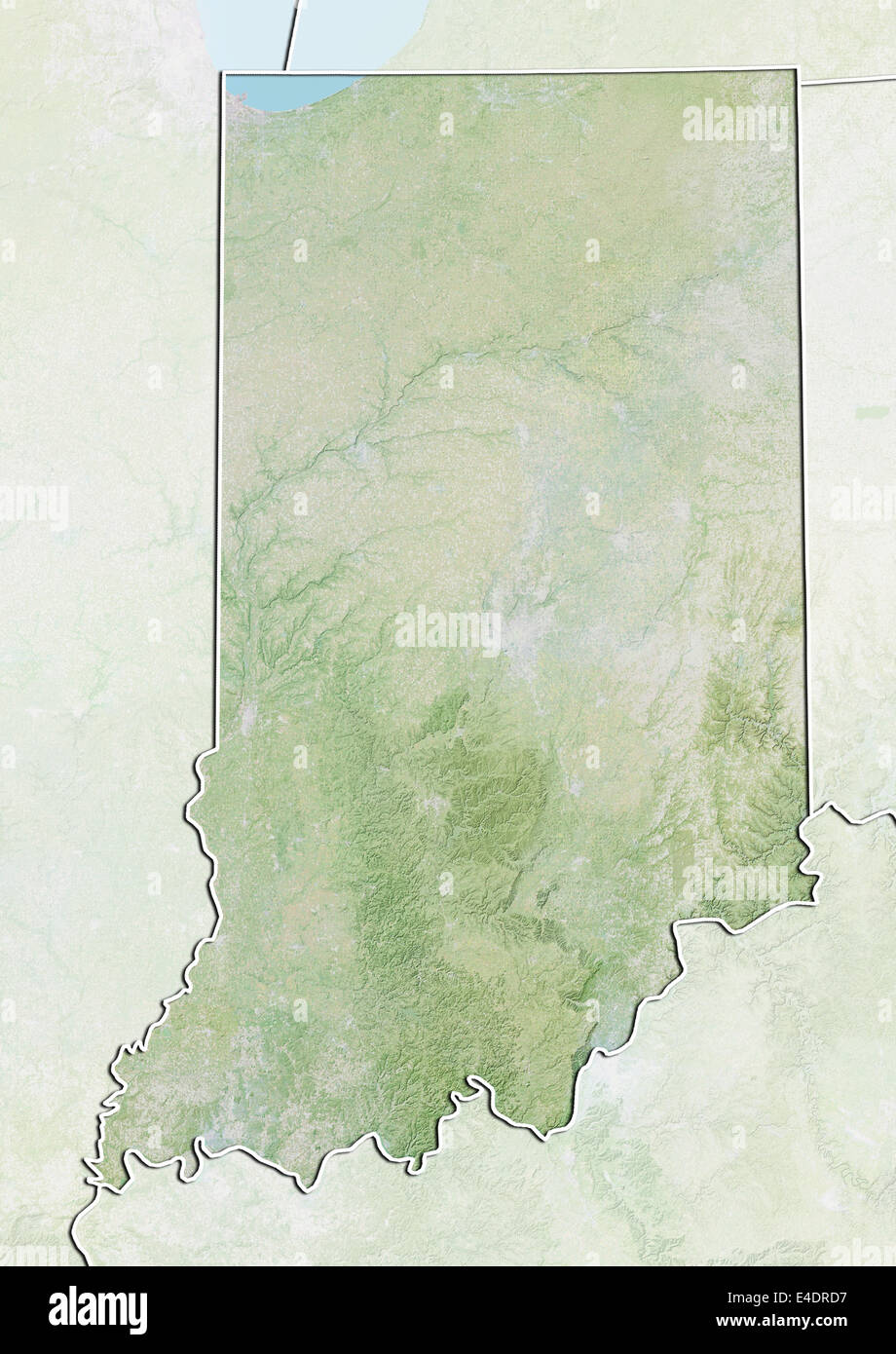 Mappa fisica dell'indiana immagini e fotografie stock ad alta ...