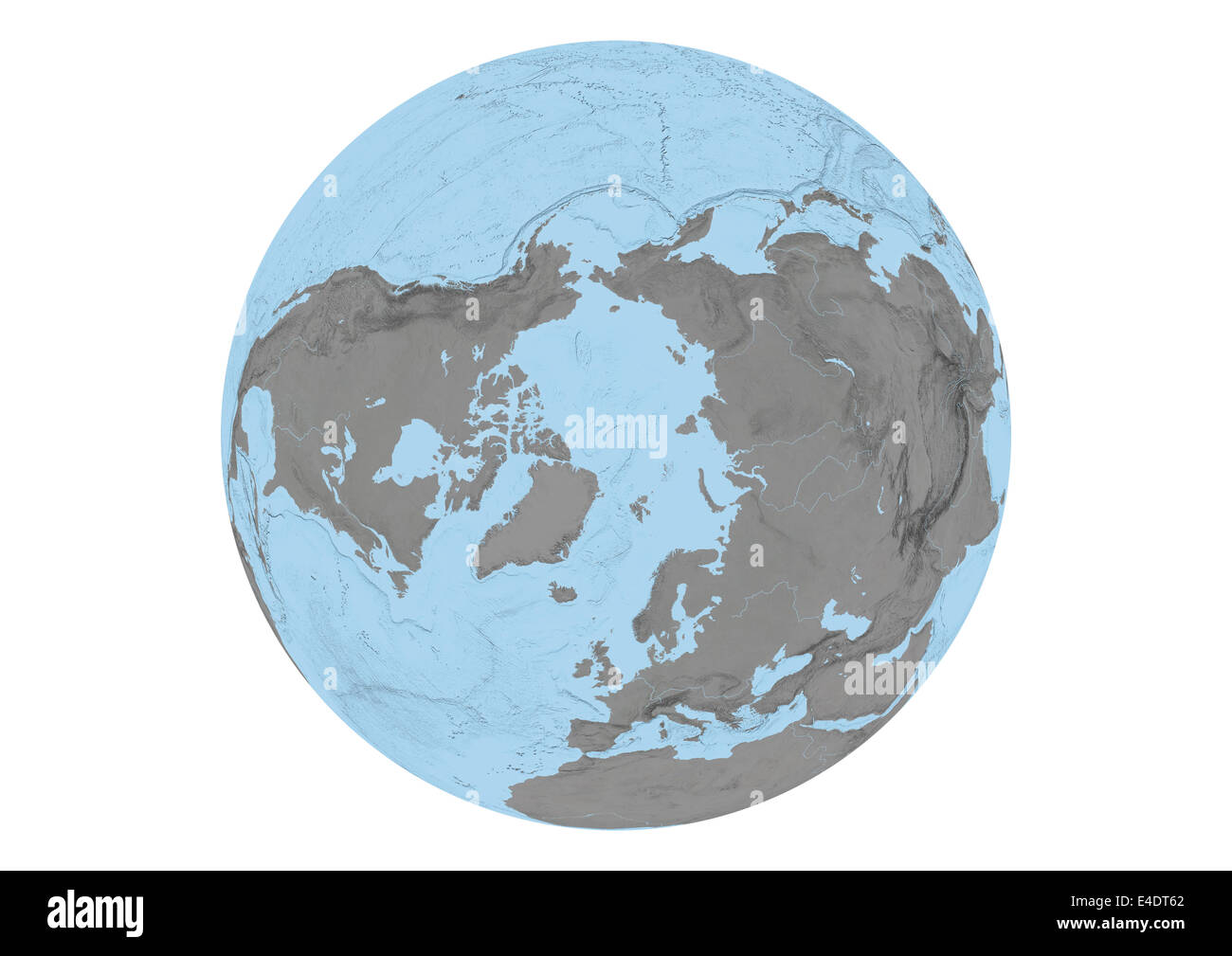 Earth view of the north pole immagini e fotografie stock ad alta ...