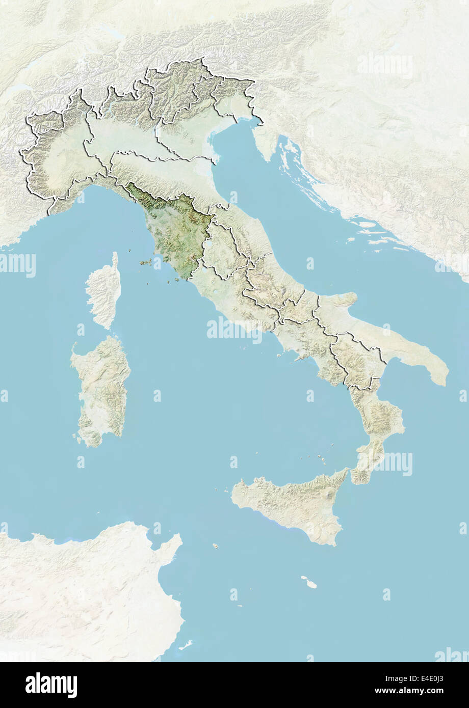 Mappa della regione toscana immagini e fotografie stock ad alta ...