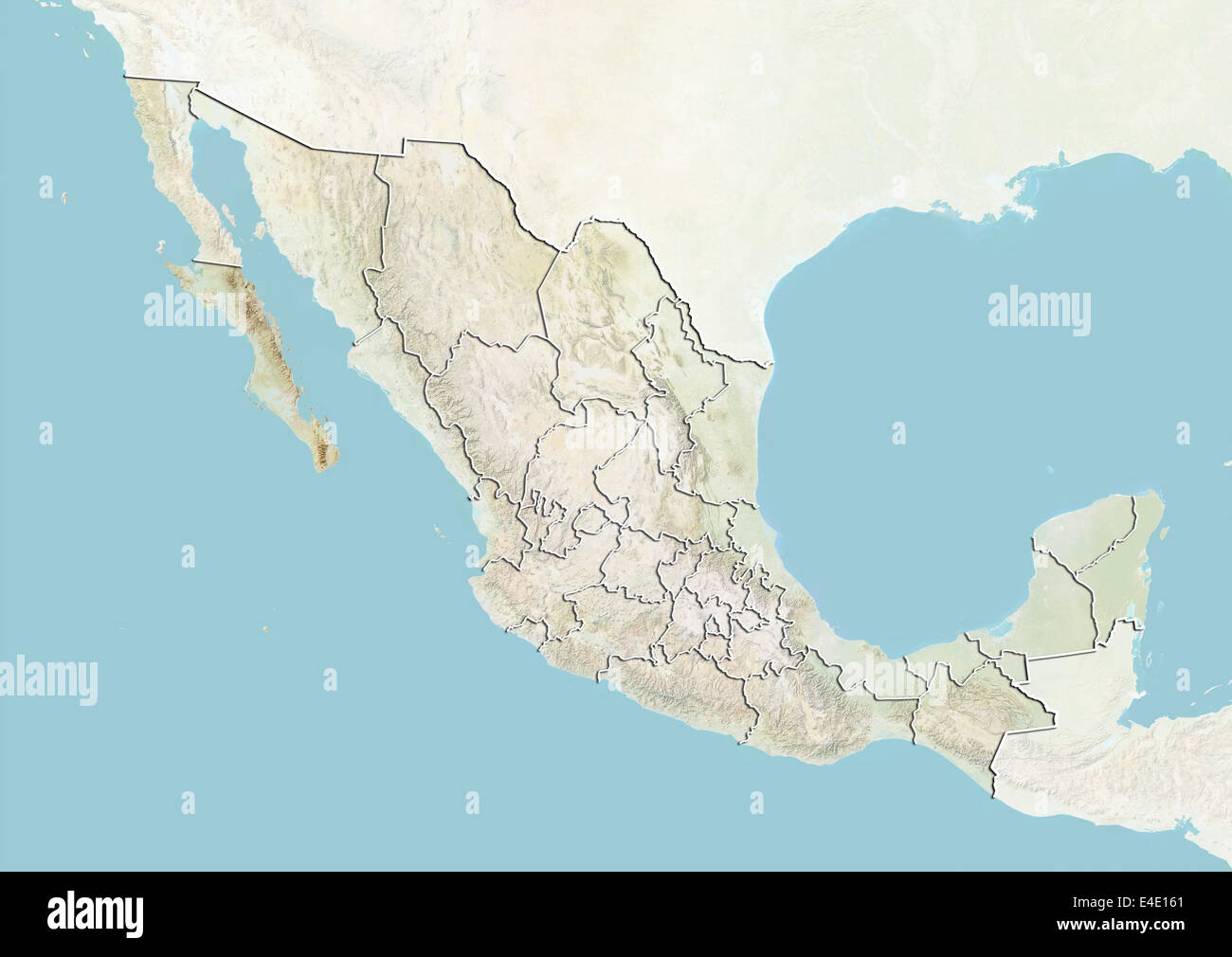 Mappa california fisica immagini e fotografie stock ad alta risoluzione ...