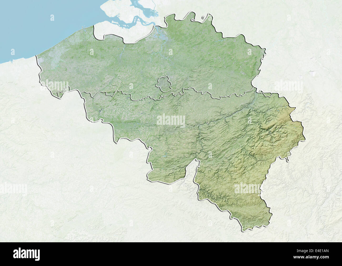 Mappa fisica del belgio immagini e fotografie stock ad alta risoluzione ...